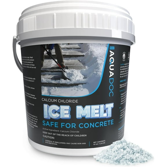 Ice Melt Safe for Concrete - Snow Salt & Rock Salt for Snow, Calcium ...