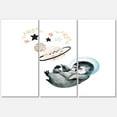 Designart Little Penguin With Stars and Planets I Canvas Wall Art ...