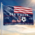 250th Anniversary Independence Day Garden Flag Double Sided Polyester ...