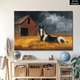 1pc Pine Wood Framed Horse & Barn Wall Art Poster - Modern Farmhouse ...