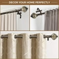 Bronze Double Curtain Rod 72 to 144 Inches (6-12ft), 1 Inch Telescoping ...