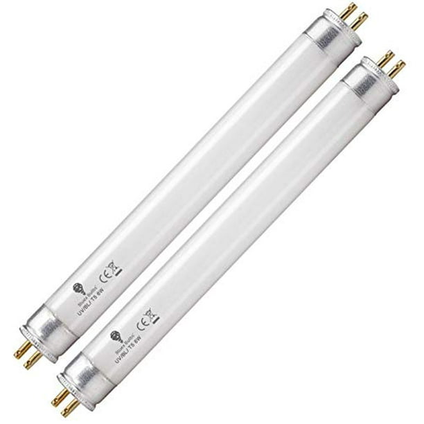 2 Pack 6 Watt Replacement Bulbs F6T5/BL Fluorescent Tube G5 Base 9 inch ...