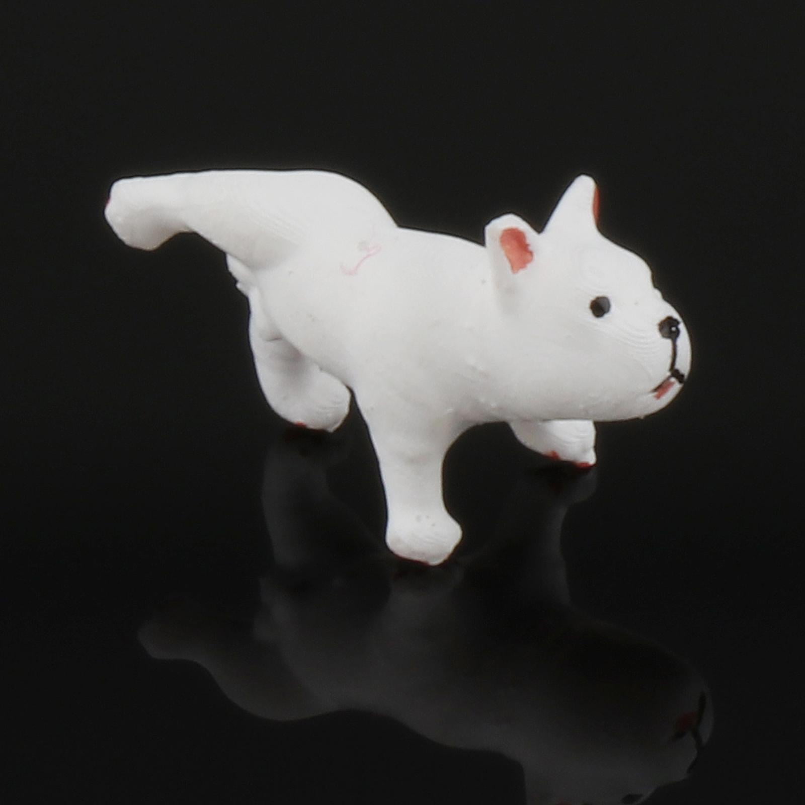 DIY 1:64 paisaje de diorama Mini perro resina escenario decoración en ...