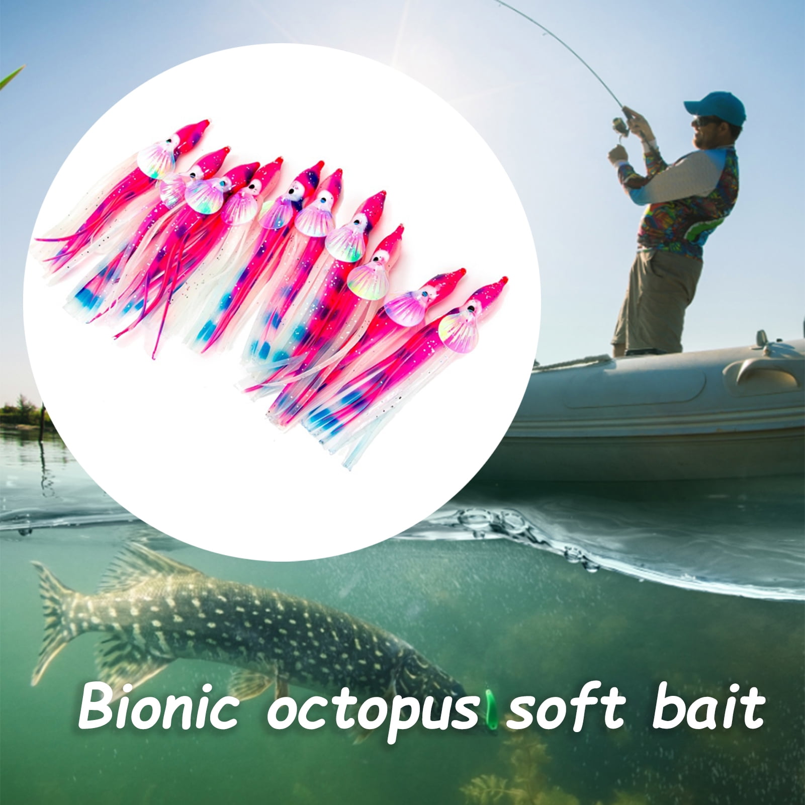 Dream Lifestyle 10Pcs Squid Bait Realistic Eye Simulation Shape Bright ...