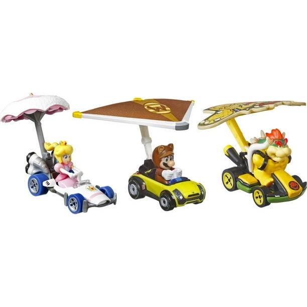 Hot Wheels Super Mario Character Car 3-Pack Collection - Walmart.com