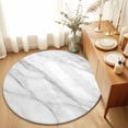 Abstract Marble Texture Round Rug 5ft Nature Stone Artwork Washable ...