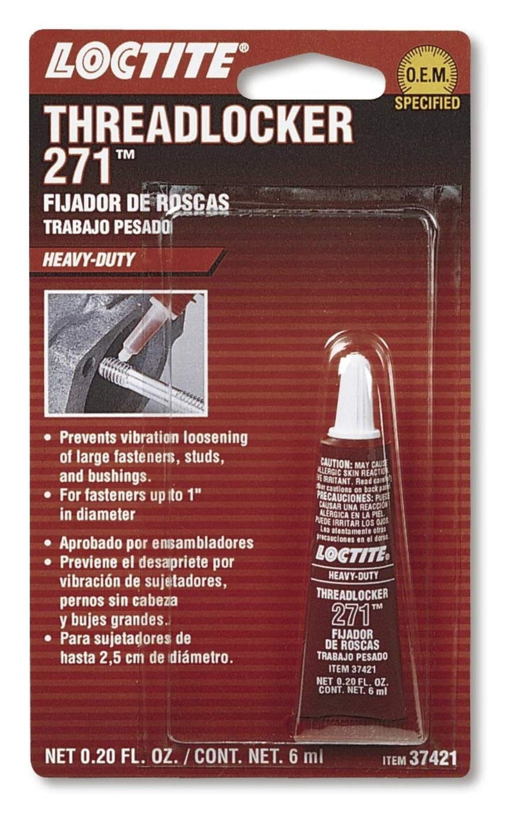 37421 271 Red Heavy Duty Threadlocker, 6-milliliter Tube, High strength ...