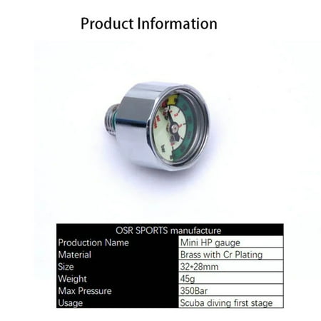 tredstone Diving Bottle Oxygen Cylinder Pressure Meter First Stage 350 ...