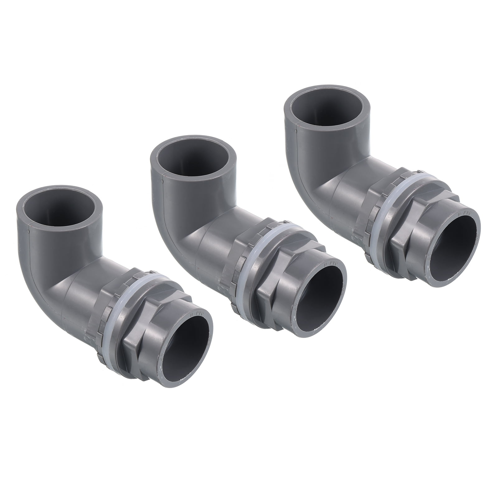Uxcell 32mm PVC Elbow Water Tank Pipe Connector, Coupling Fitting ...