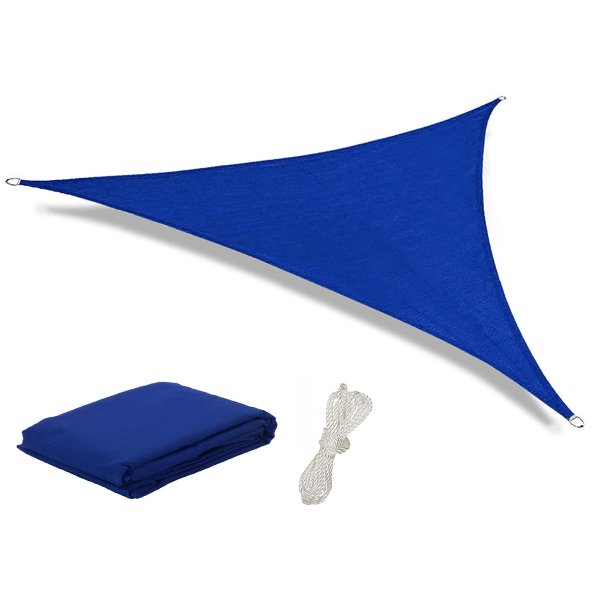 Dark Blue 16ft x 16ft x 16ft Waterproof Sun Shade Sail Canvas Sun ...