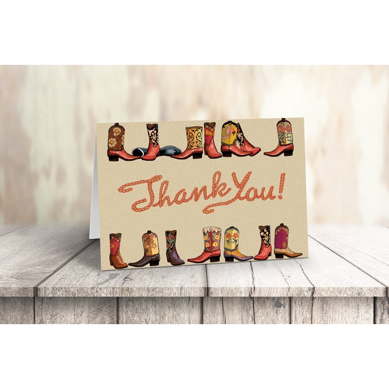 Western Thank You Note Cards