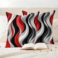 Abstract Wave Line Outdoor Waterproof Throw Pillow Covers Set of 2, 18 ...
