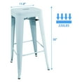 Lacoo Indoor-Outdoor 30 Tolix Style Metal Bar Stools - Walmart.com