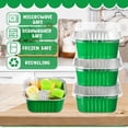 100 Pcs Green Mini Cake Pans with Lids 5 oz Cupcake Liners Dessert ...