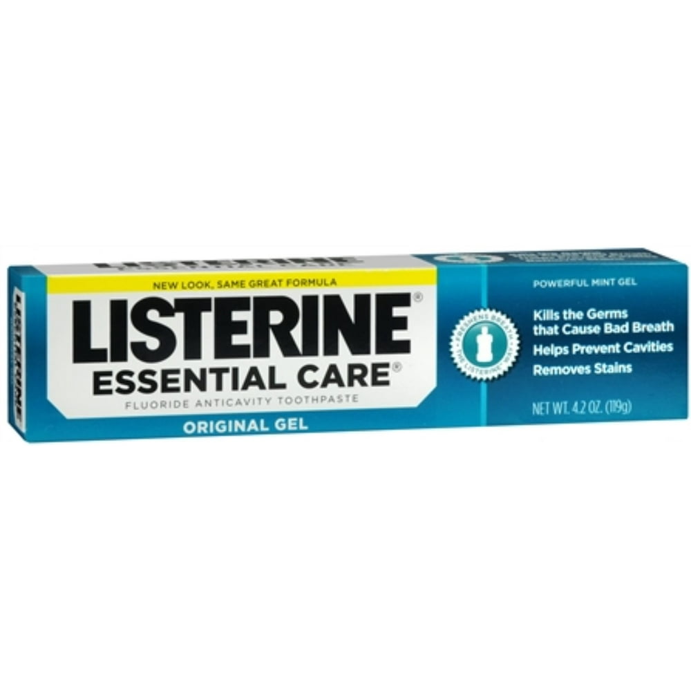 Listerine Essential Care Toothpaste Gel 4.20 oz (Pack of 2) - Walmart ...