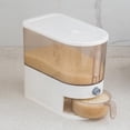 11Lbs Rice Dispenser, Large Grain Container Storage with Lid Measuring ...