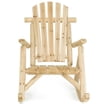 Jack Post Knollwood Solid Wood Outdoor Porch Rocking Chair in Natural ...