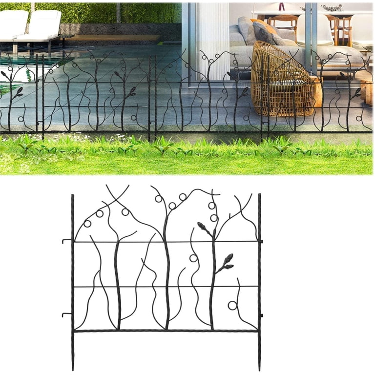 Small Garden Fence 14 Pack Decorative Garden Fence Panels - 32.5in Tall ...