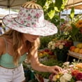 2 in 1 Portable Sun Hat for Women, Summer Flower Hand Fan Foldable ...