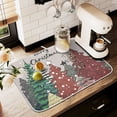 Dish Drying Mat for Kitchen Counter 16x18/18x24 Christmas Trees ...
