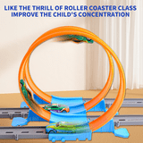 Race Car Track Set, Two-Player Competitive Car Race Track Toys for Kids ...