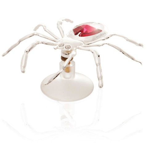 Silver Plated Spider with Ruby Red and Clear-Cut Crystals - Walmart.com