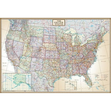 36x54 Virginia State Official Executive Laminated Wall Map - Walmart.com