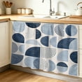 Abstract Semicircles Cabinet Curtains for Kitchen 28"W x 51"L, Boho Art ...
