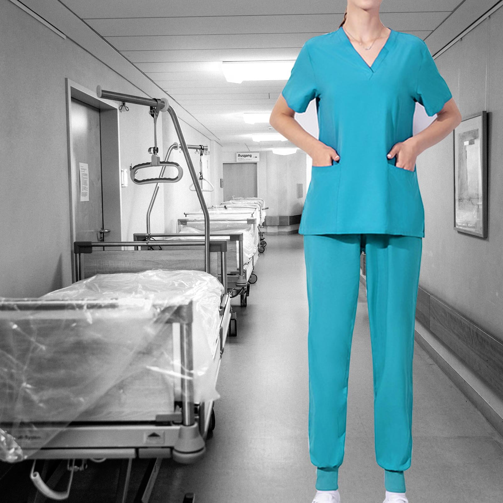 Conjunto de uniformes médicos para mujer,Azul S Colco Blusa y ...