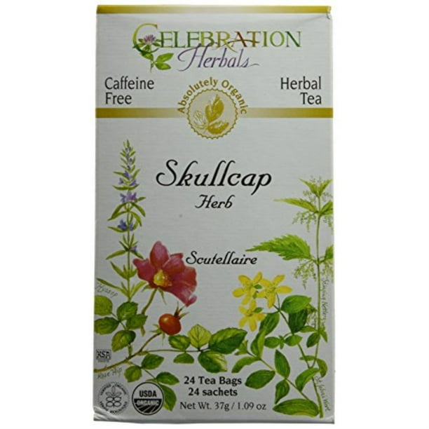 Celebration Herbals Organic Skullcap Root Tea Caffeine Free 24 Herbal ...