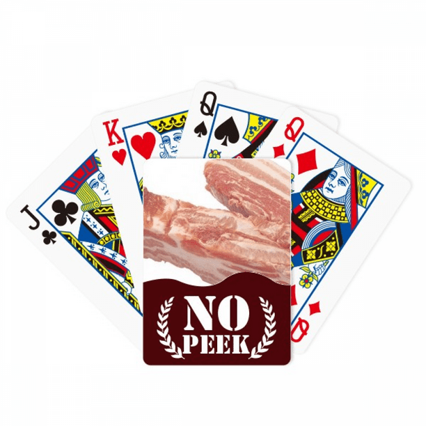 Fat Pork Raw Meat Food Texture Peek Poker Playing Card Private Game ...