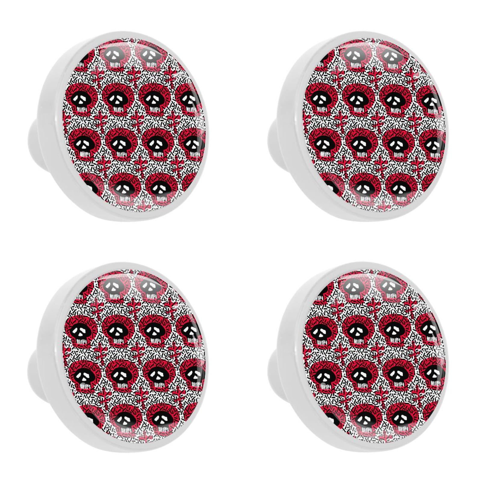 4 Pcs Skull Knobs for Kitchen Cabinet Cupboard Dresser Bookcase Drawer ...
