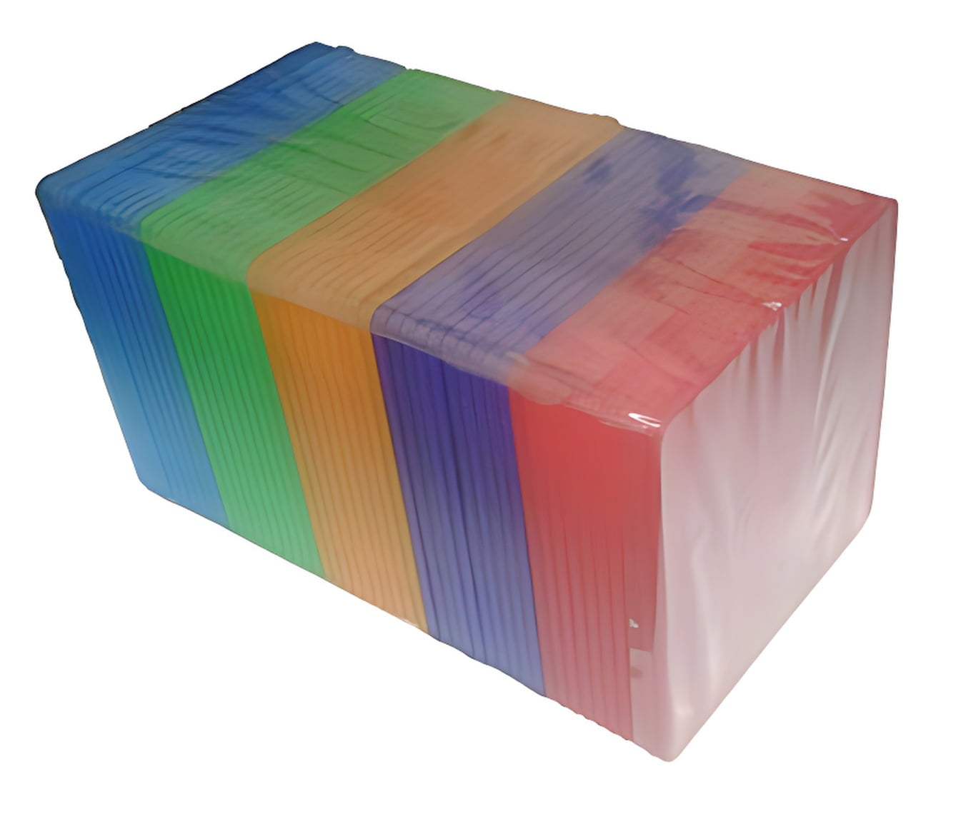 CheckOutStore 100 SLIM Assorted Color Single VCD PP Poly Cases 5MM ...