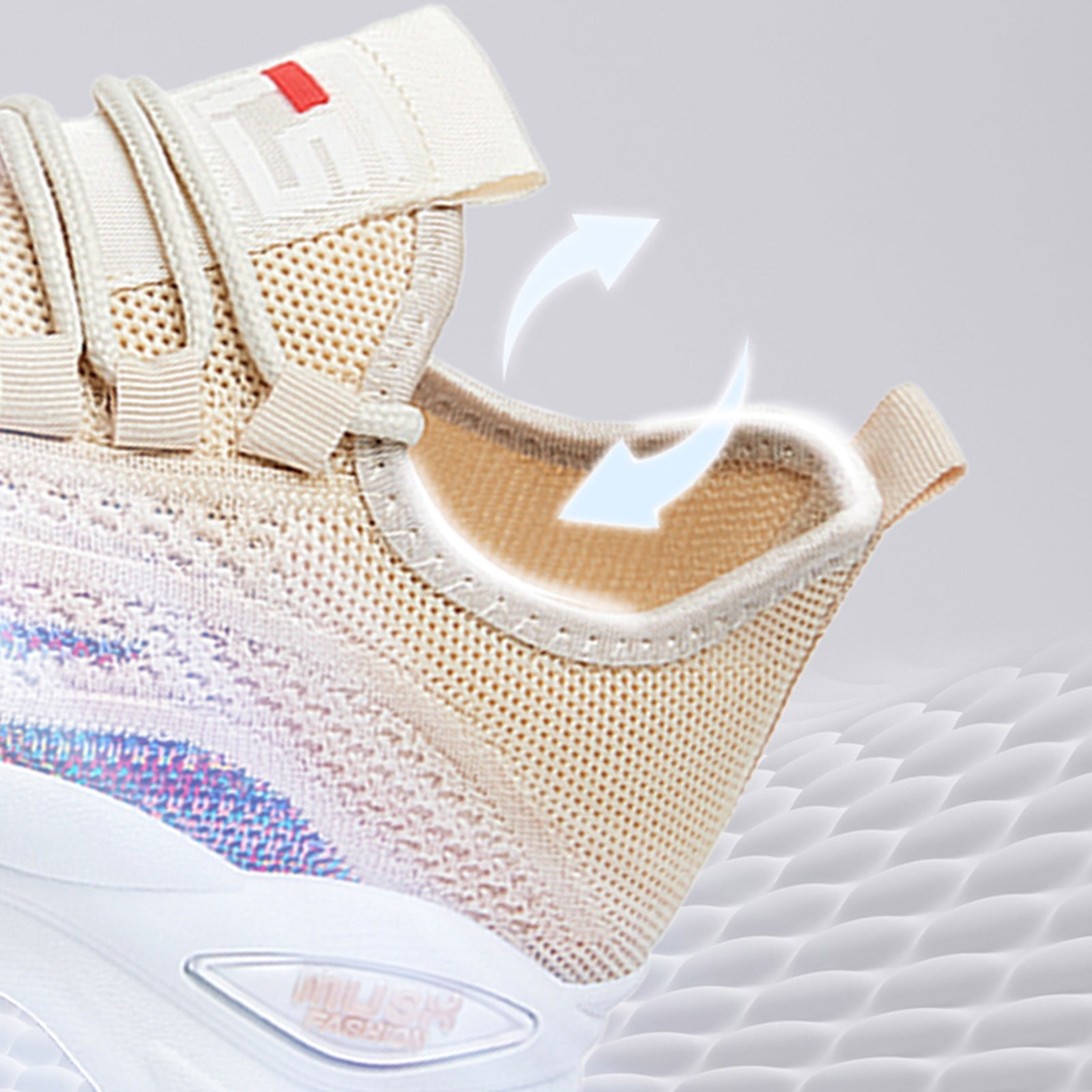 Mode femmes baskets mouche plate tissé maille respirant confortable ...