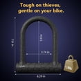 Bike Lock Heavy Duty Anti Theft, Keyed Bike U Lock with 4FT Security ...