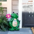 Alpine Corporation 12" x 9" x 18" Polyresin Lighted Welcome Frog Garden ...