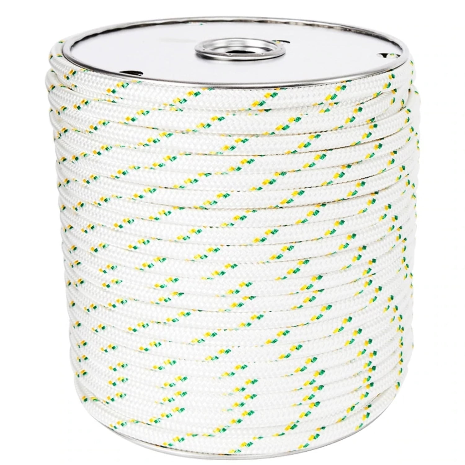 PORTABLE WINCH Double Braided Polyester Winch Rope 100 m - 4820 lbs ...