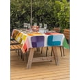60x102 Inch Outdoor Tablecloth with Umbrella Hole Zipper Rectangle ...