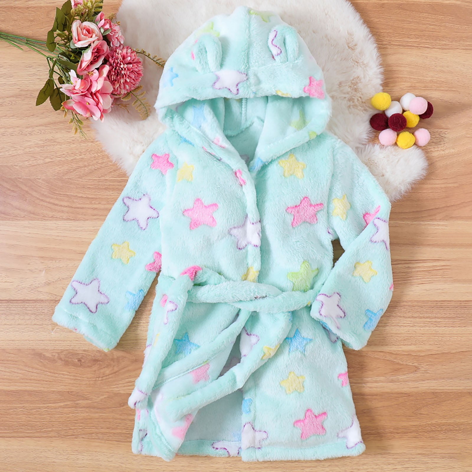 Click here for Zhangmingxx Girls Sleepwear Bathrobe For Kids - Ca... prices