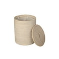Kouboo Loma Round Rattan Hamper And Laundry Basket With Removable Liner ...