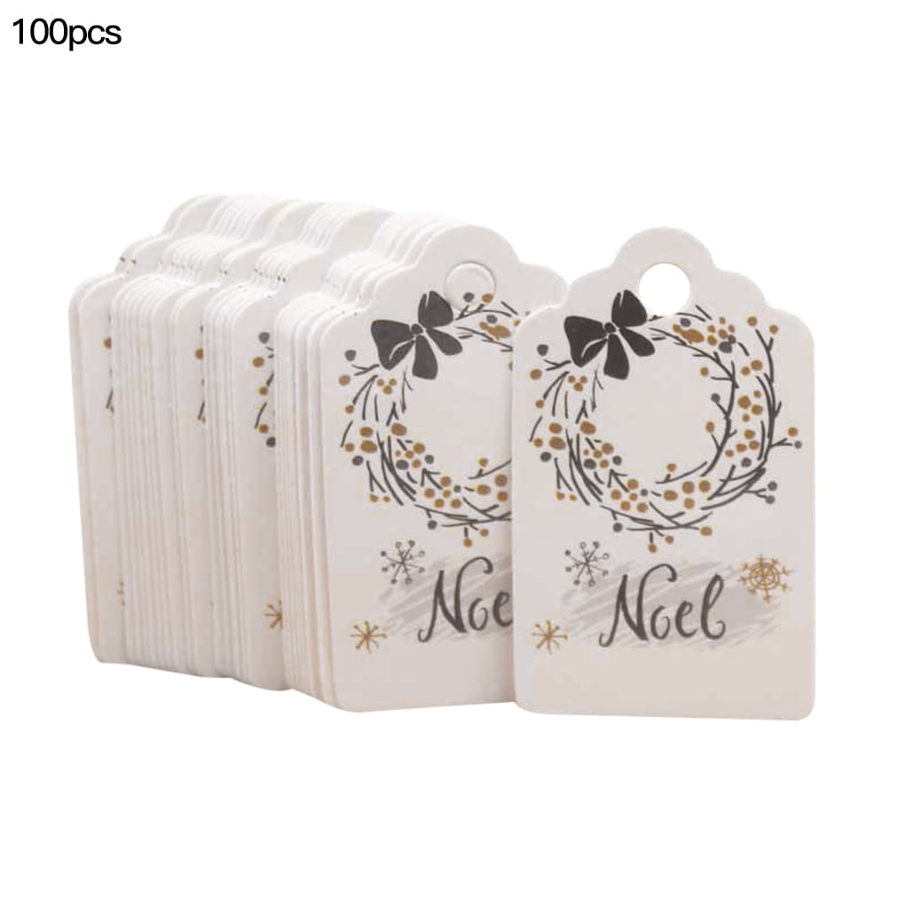 Machinehome 100pcs Christmas Hangtags Decorative Paper Tags Christmas ...