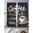 Coffee Beans Sheer Curtains for Living Room Bedroom, Coffee Cup ...