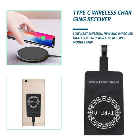 Type C Portable TYPE C Port Qi Wireless Charger Receiver Lightweight ...