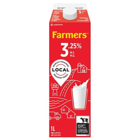 Farmers Homogenized 3.25% Milk | Walmart Canada