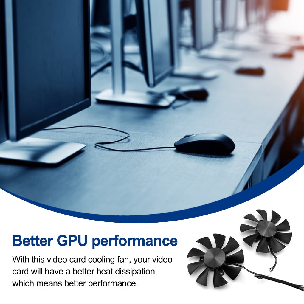 Buy 1 Pair Video Card Cooling Fans DC12V 0.35AMP Fans with 4 Pin ...