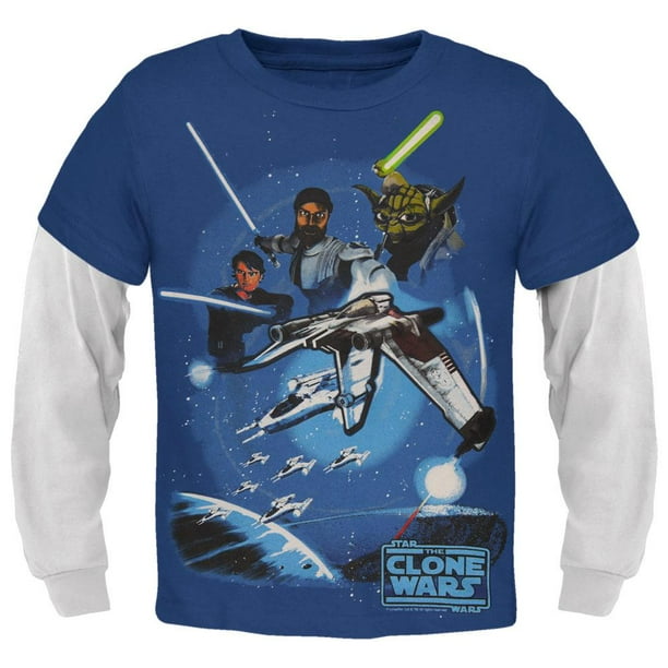 Star Wars - Star Wars - Clone Wars Jedi Juvy 2fer Long Sleeve T-Shirt ...