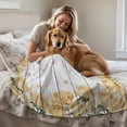Flannel Throw Blanket for Couch Sofa Bed,Farmhouse Yellow Rose Flower ...
