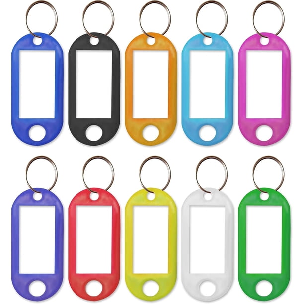 50 Pcs Key Tags with Labels, 10 Colors Key Fobs with Split Rings for ...