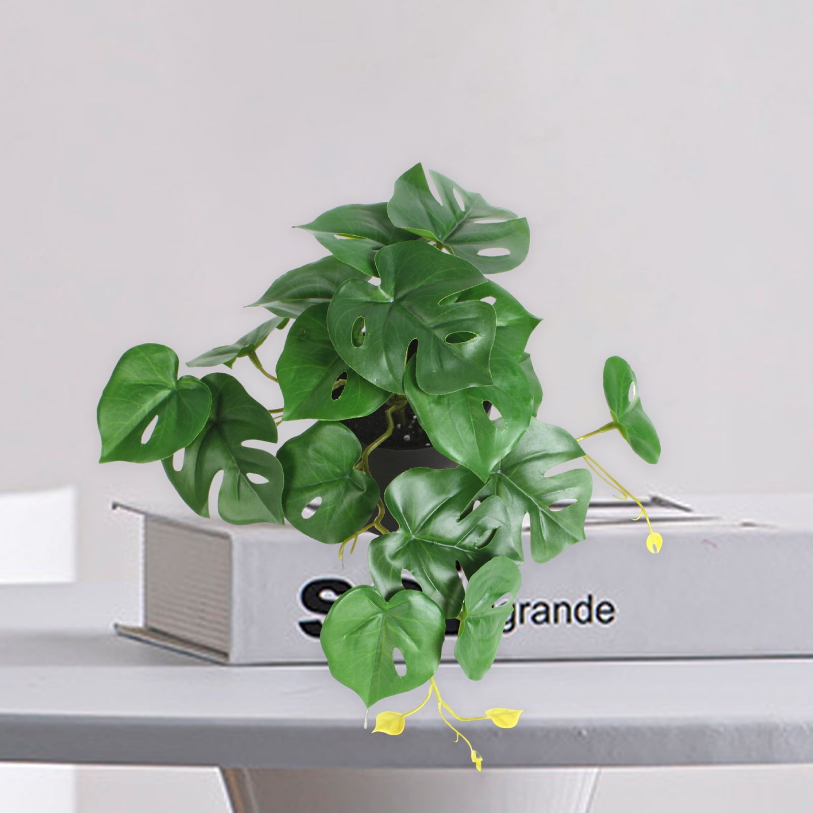 Sunjoy Tech 1 Branch Simulation Plant Realistic Looking Artificial Monstera Leaves Wedding ...