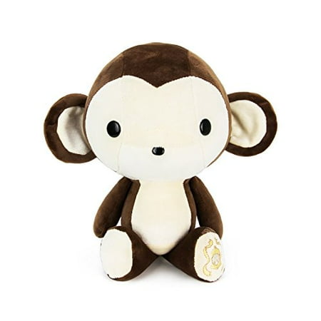 Bellzi Brown Monkey Stuffed Animal Plush Toy - Adorable Soft Monkey Toy ...
